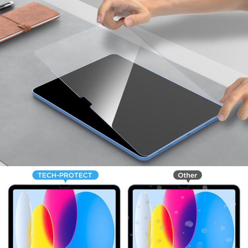 🥇Set 2 folii sticla TECH-PROTECT Glass Fit+ compatibil cu iPad Air 1 / ...
